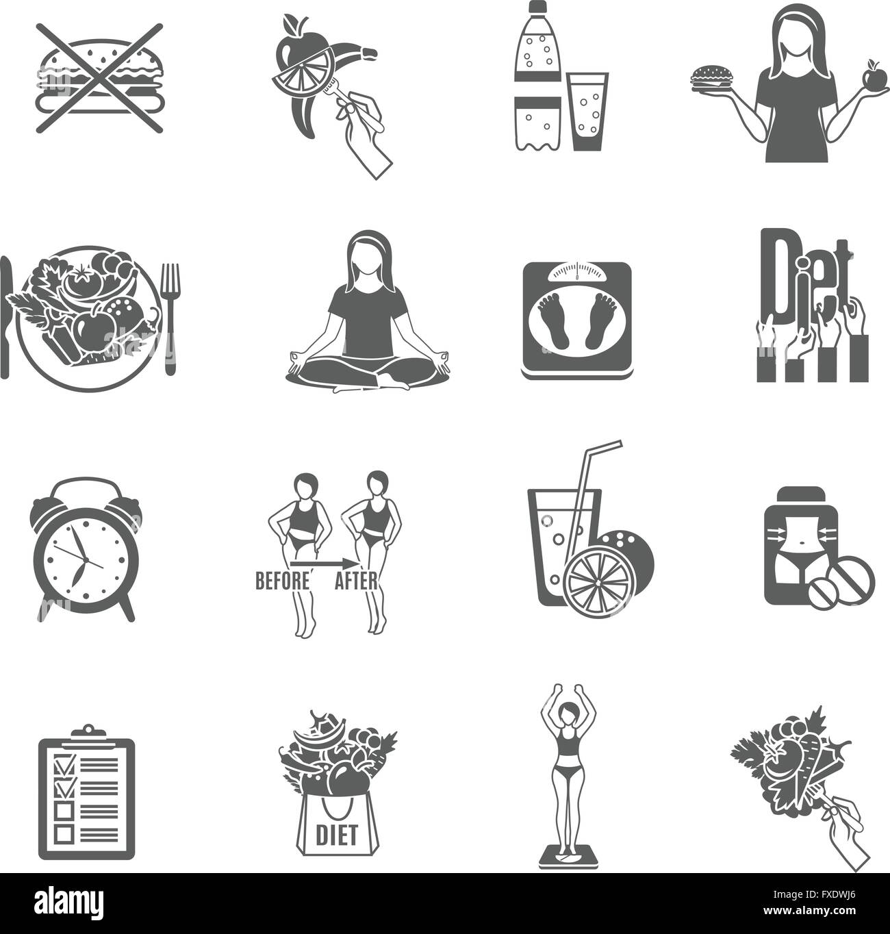 Loss weight motivation diet Stock Vector Images - Alamy