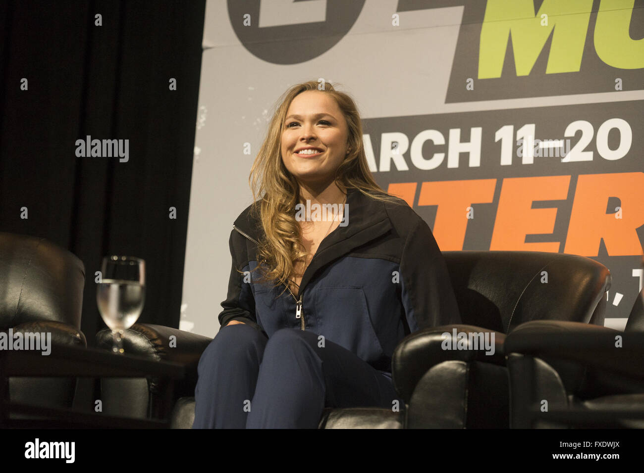 Ronda Rousey talks with fans at a SXSW Unfiltered panel. Featuring ...