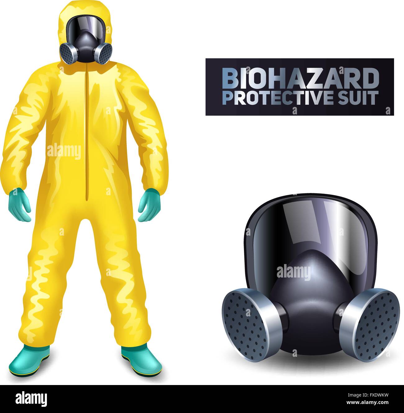 Biohazard Protective Suit Stock Vector Image & Art - Alamy