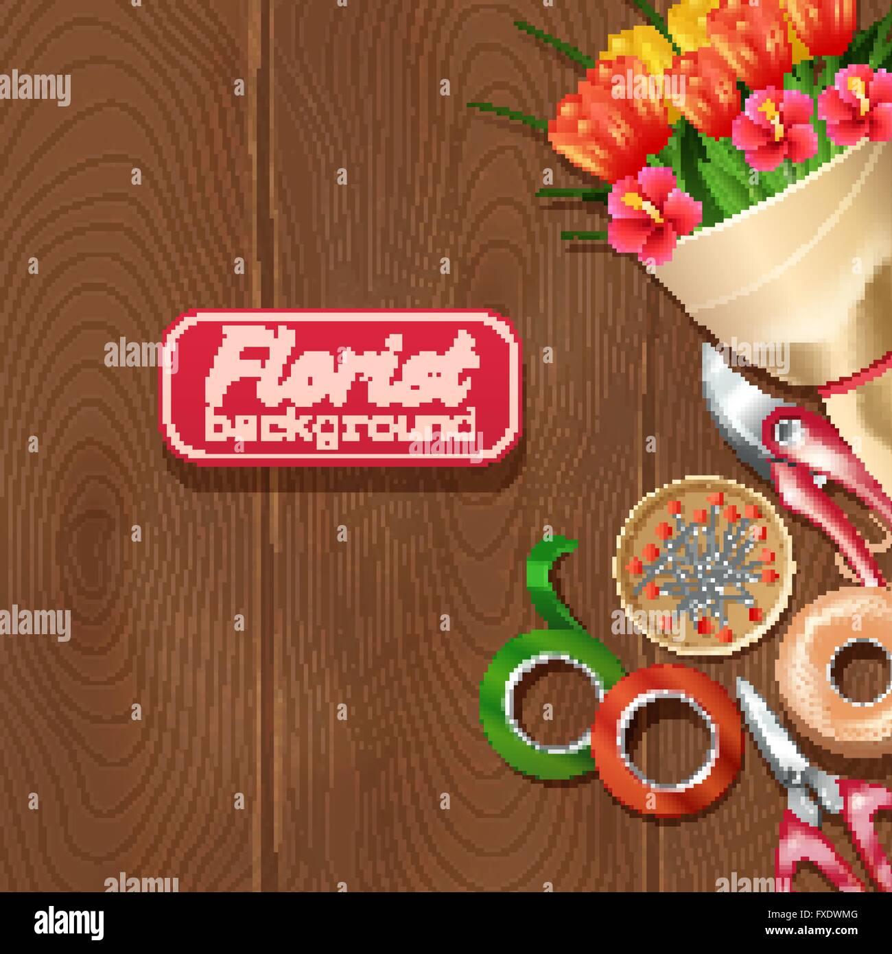 Florist Background Illustration Stock Vector Image & Art - Alamy