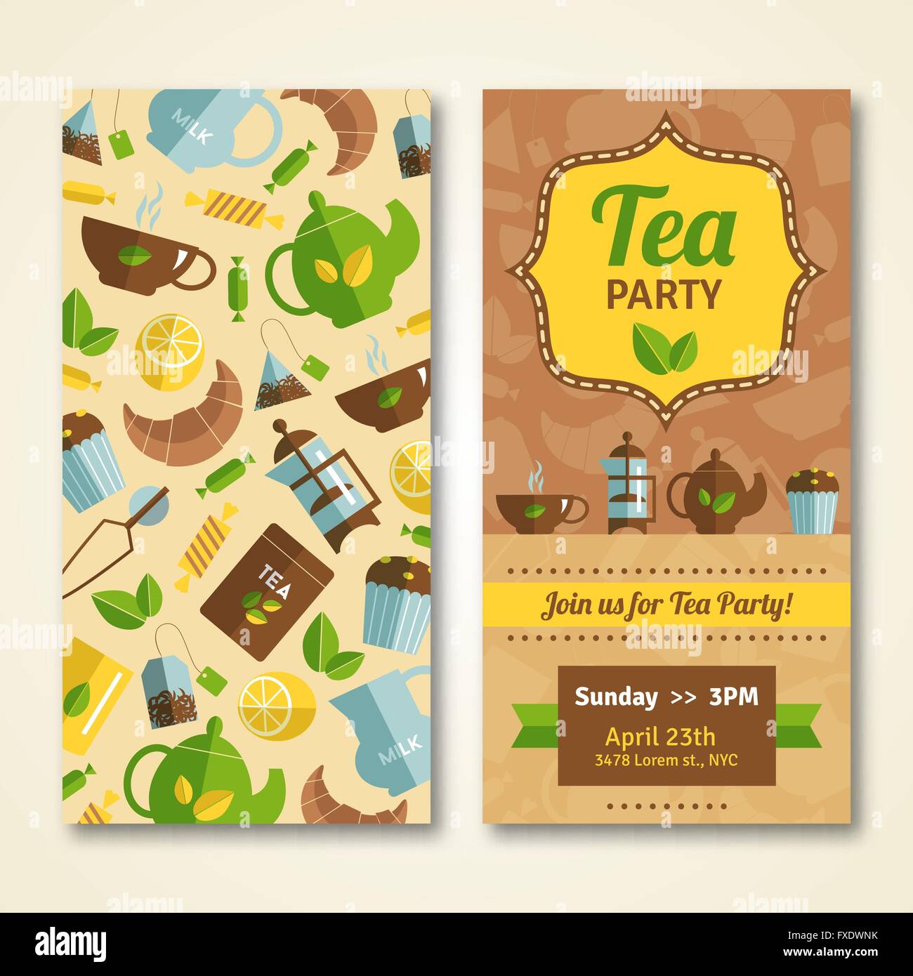 High tea party Stock Vector Images - Alamy