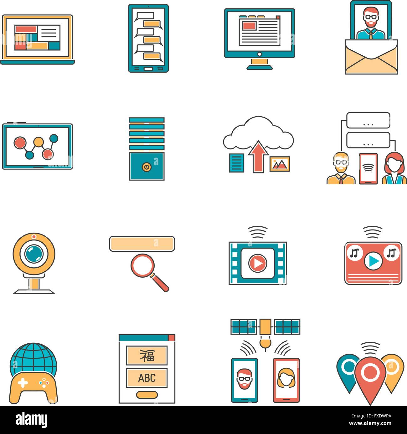 It Icons Line Stock Vector Image & Art - Alamy