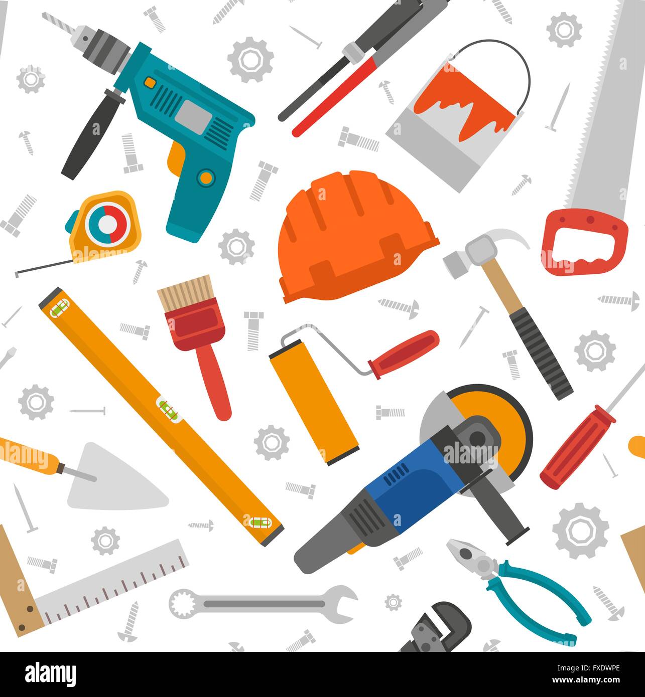 Construction Seamless Pattern Stock Vector Image & Art - Alamy