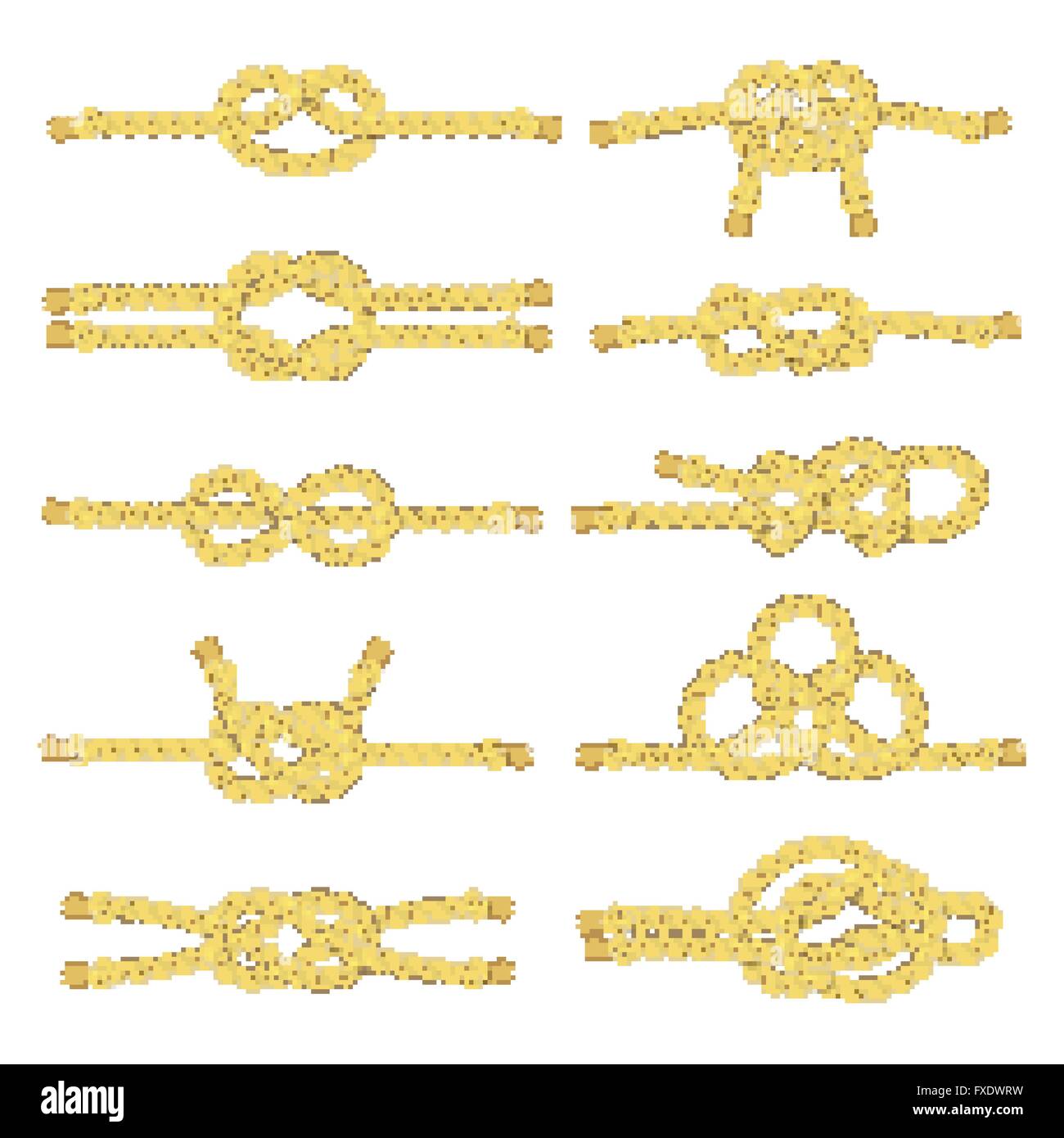 Rope Knot Decorative Icon Set Stock Vector Image & Art - Alamy