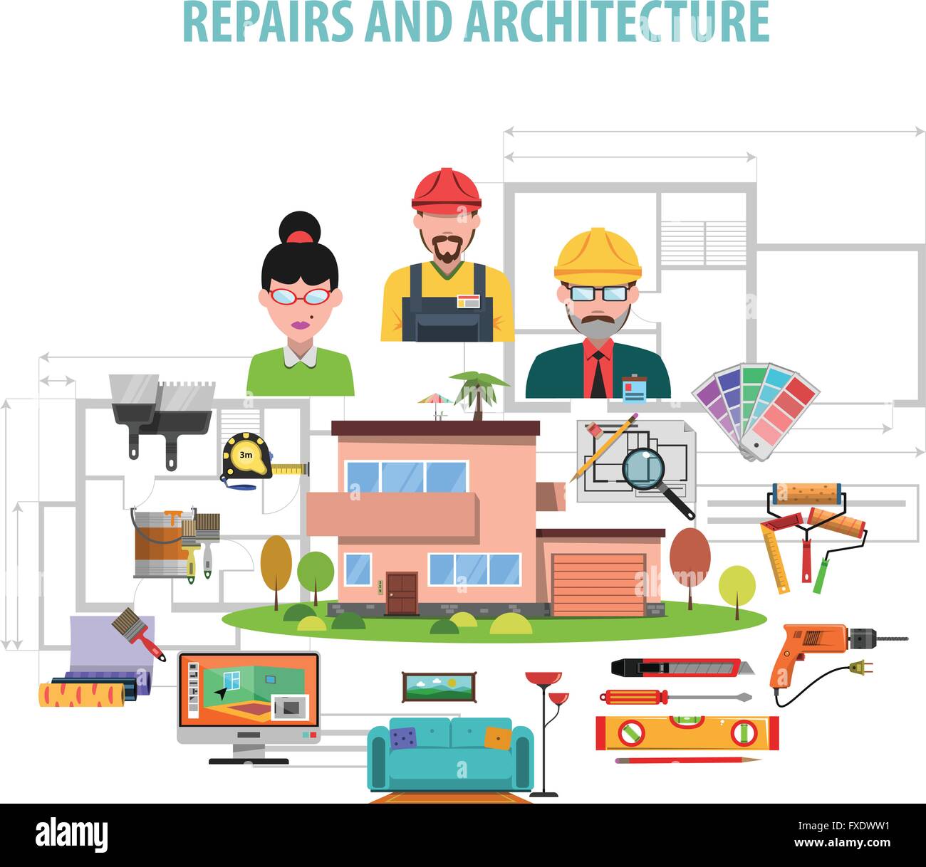 Interior finish Stock Vector Images - Alamy