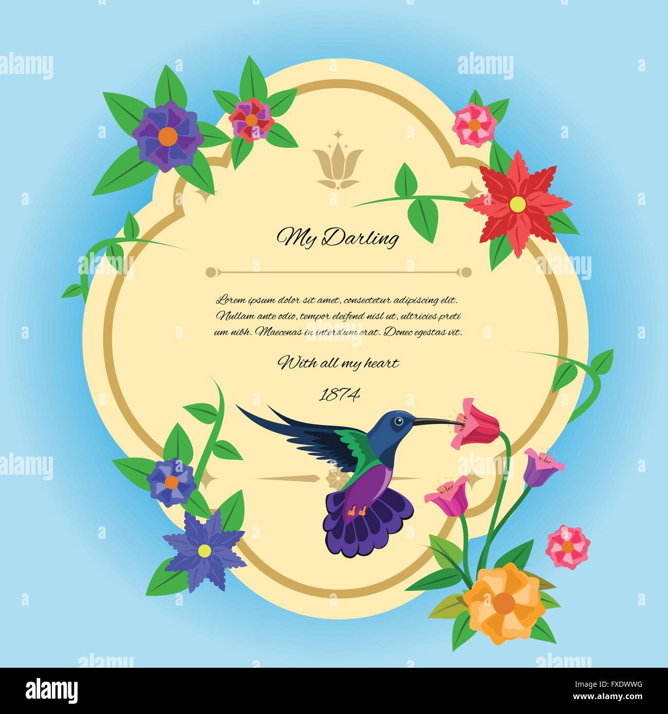 Background multicolored flowers in Stock Vector Images - Alamy