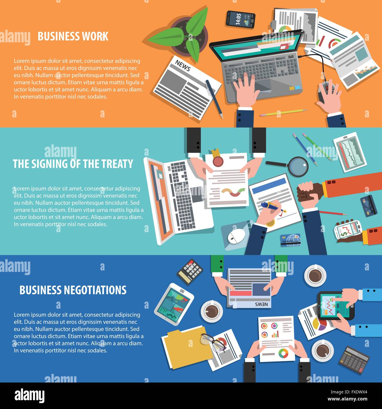 Business Banner Horizontal Stock Vector Image & Art - Alamy