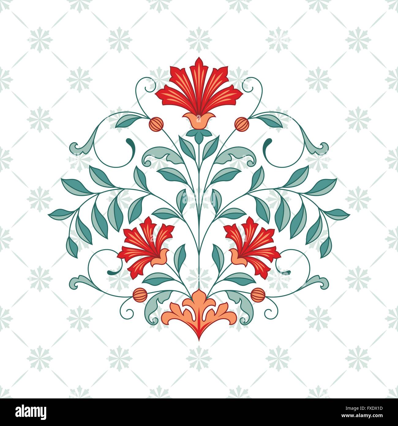 Vintage flower for design Stock Vector Image & Art - Alamy