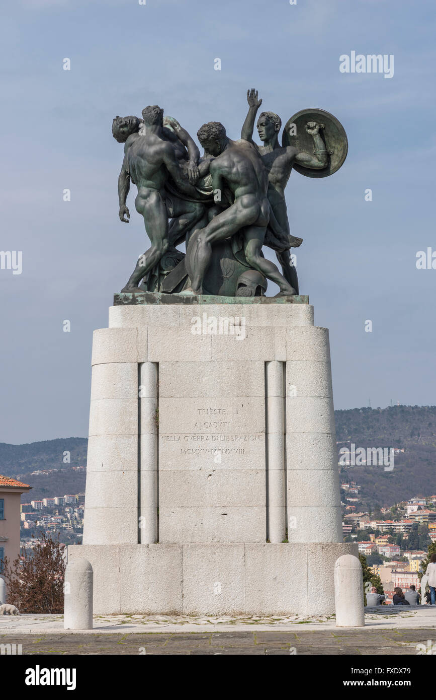 Memorial, World War I, group of sculptures by Attilio Selva, built in ...