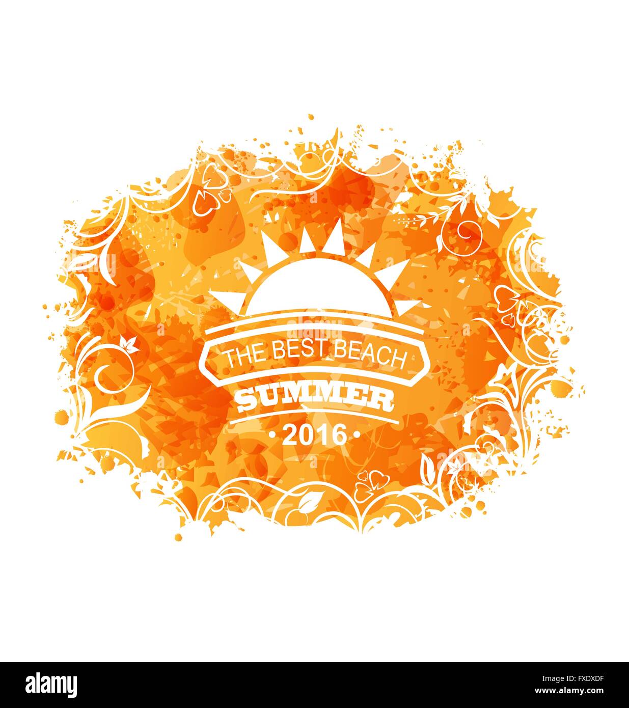 Summer holidays concept beach Stock Vector Images - Alamy