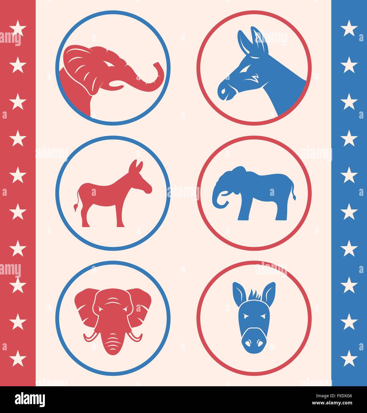 Vintage Style of Button for Vote or Voting Campaign Election Stock ...