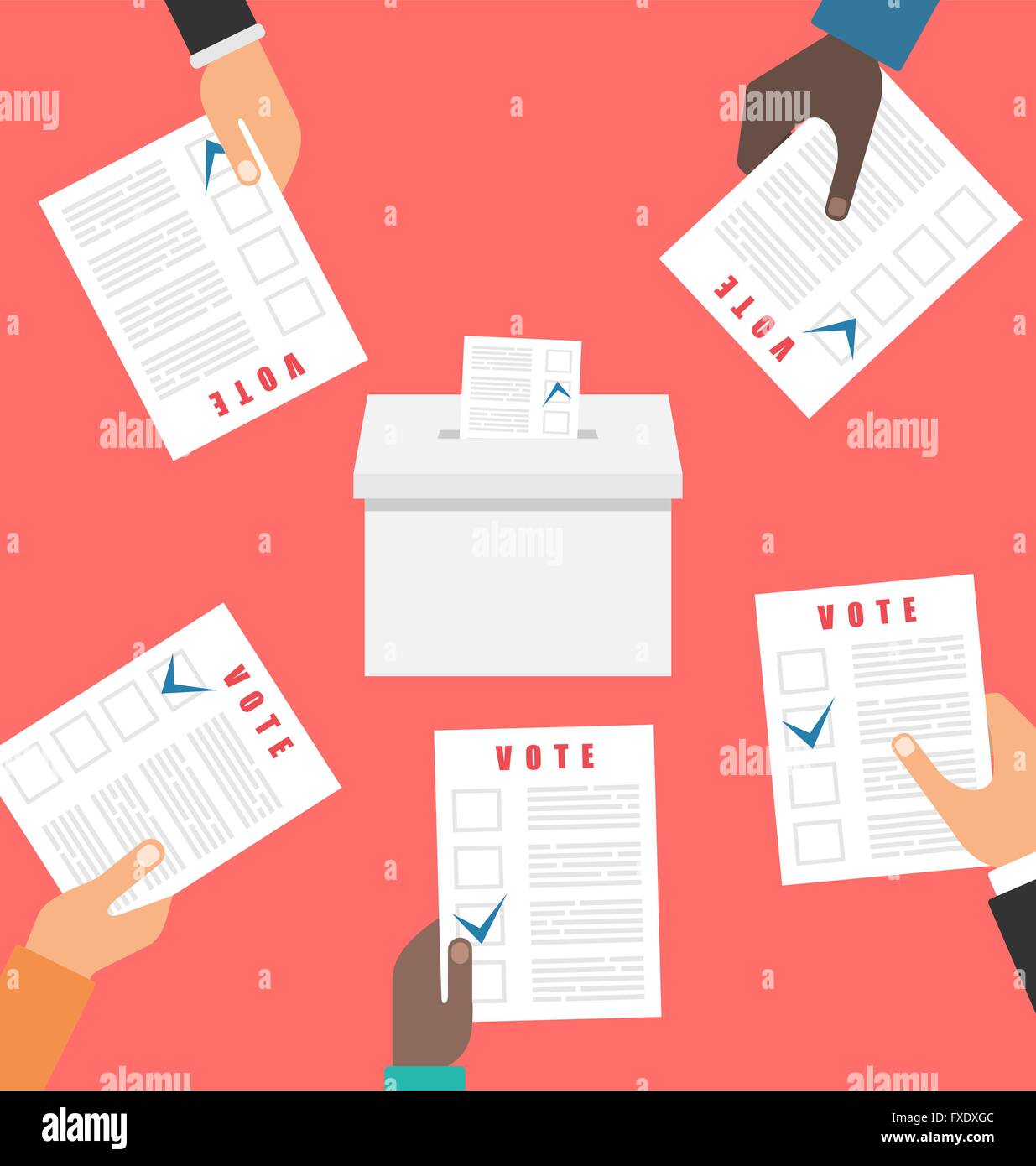 Ballot papers and hand Stock Vector Images - Alamy