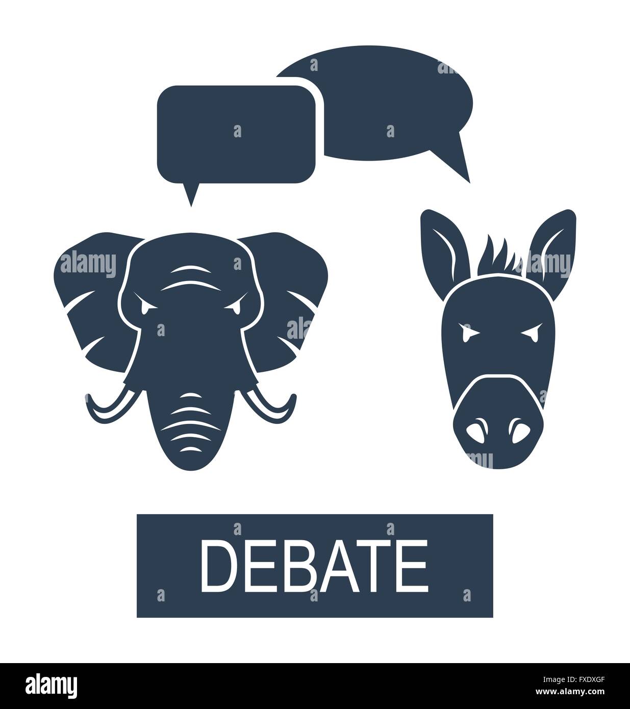 Debate concept illustration Cut Out Stock Images & Pictures - Alamy