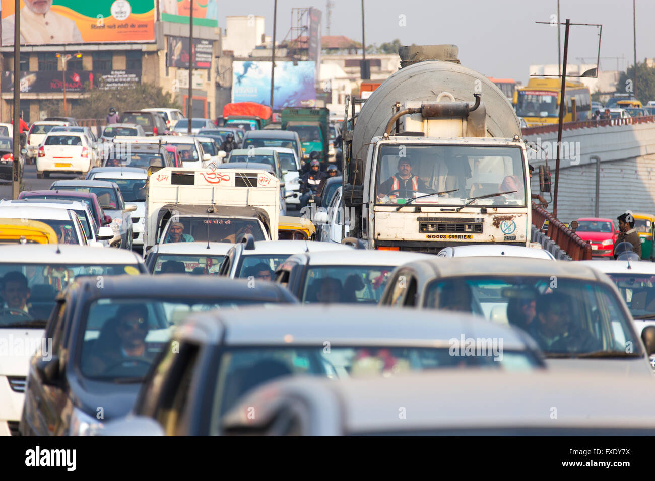 Crowded Ring Road in Delhi, India Stock Photo - Alamy
