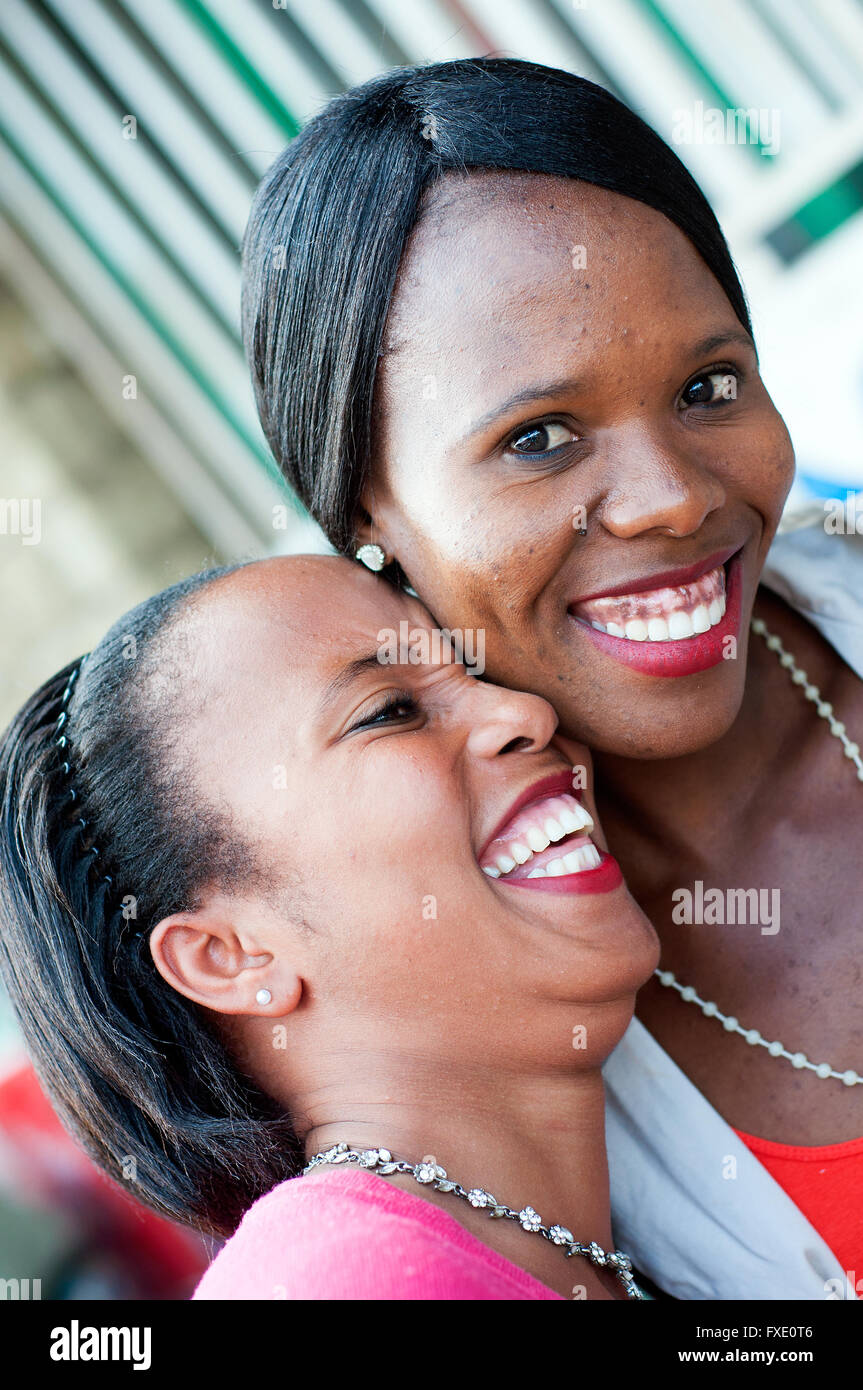 Two women in Kingsway, CBD, Maseru, Lesotho Stock Photo - Alamy