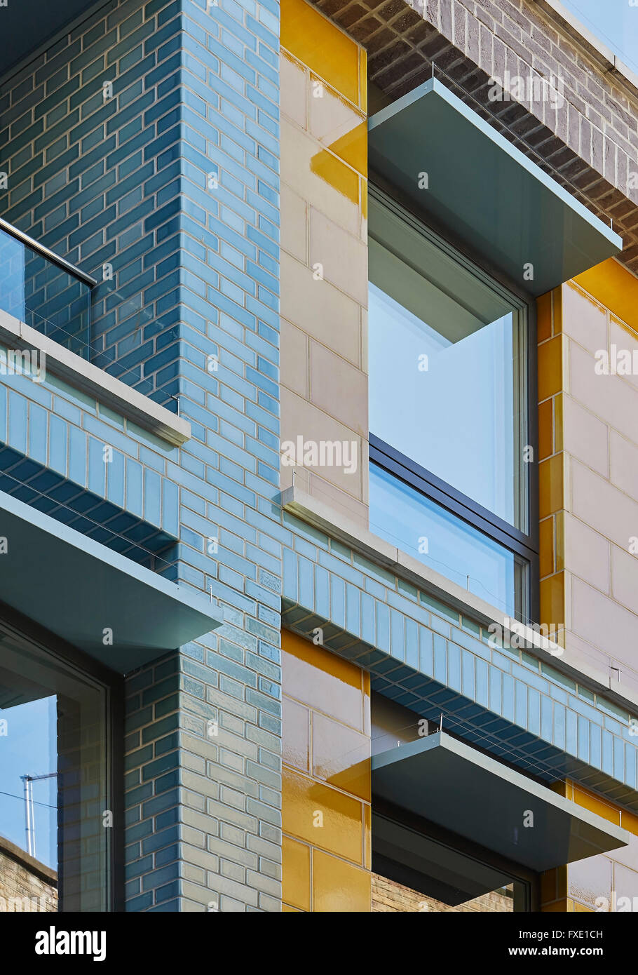 Brickwork, colorful glazed brick and window reveals. 36 Carnaby Street ...