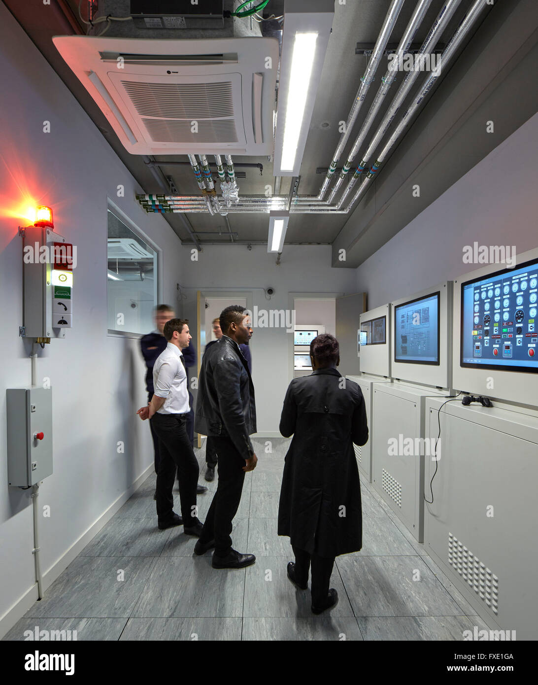 Interior view of control room for nautical simulation suit. City of ...