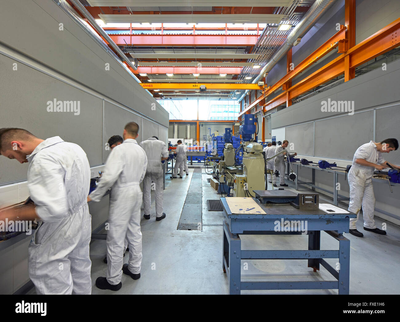 Interior view of engineering workshop. City of Glasgow College Stock ...