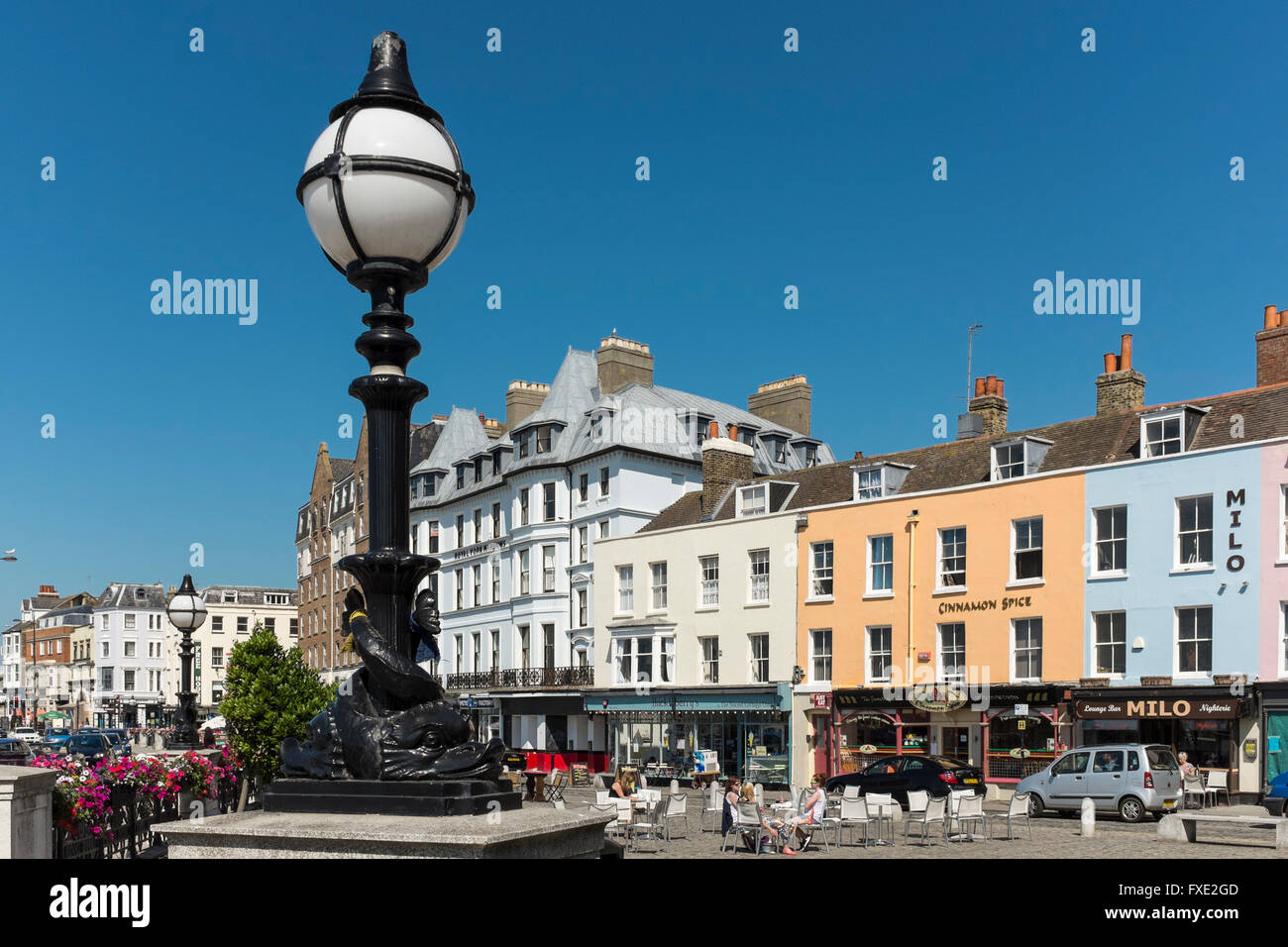 Colourful buildings at the seafront of Margate, Kent, UK Stock Photo ...