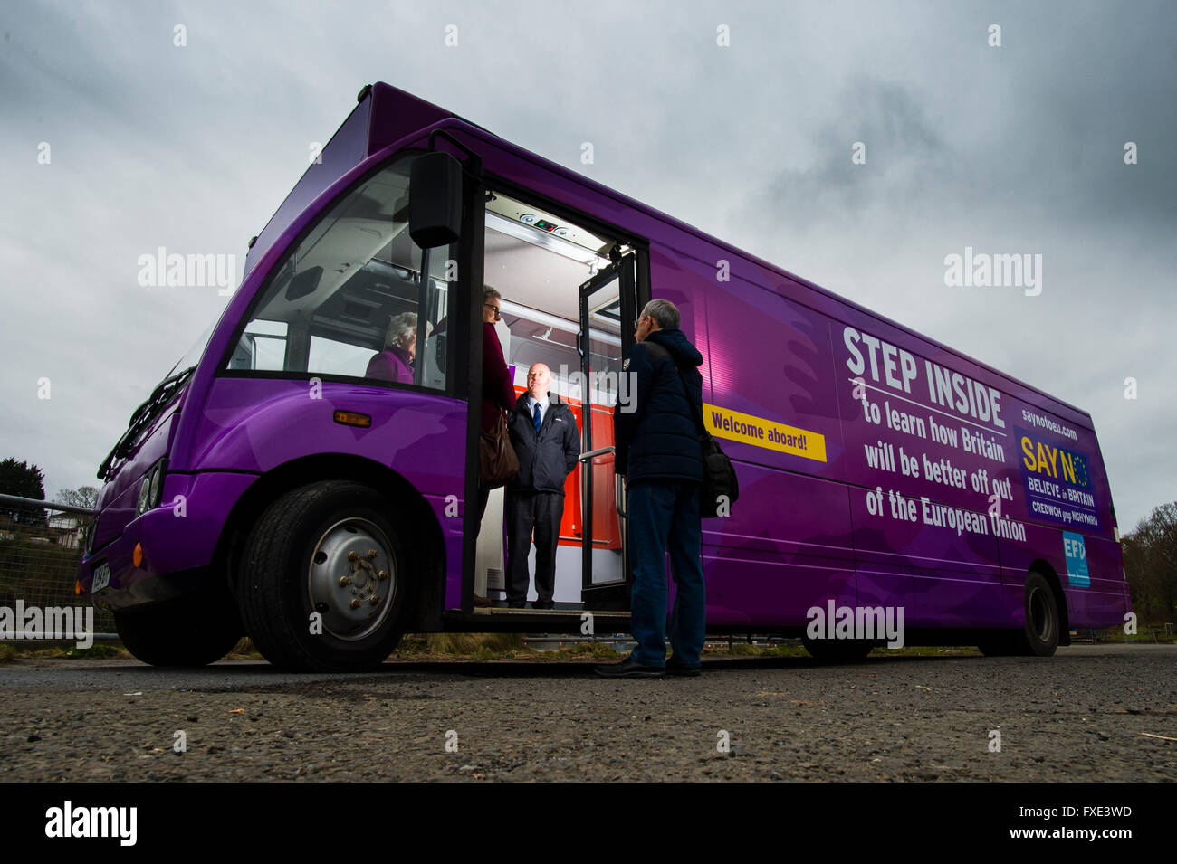 GETHIN JAMES, UKIP, Ceredigion County Council councillor, , with his ...