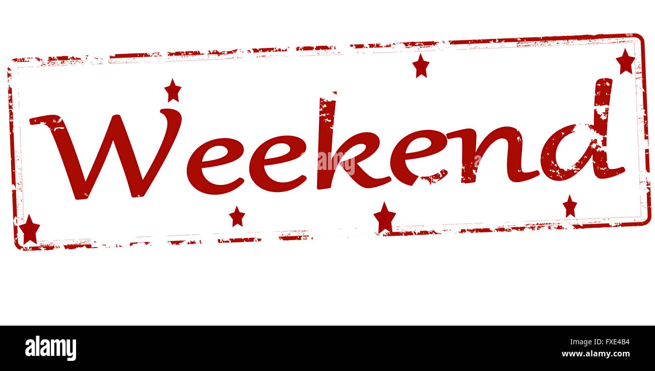 Rubber stamp with word weekend inside, vector illustration Stock Photo ...