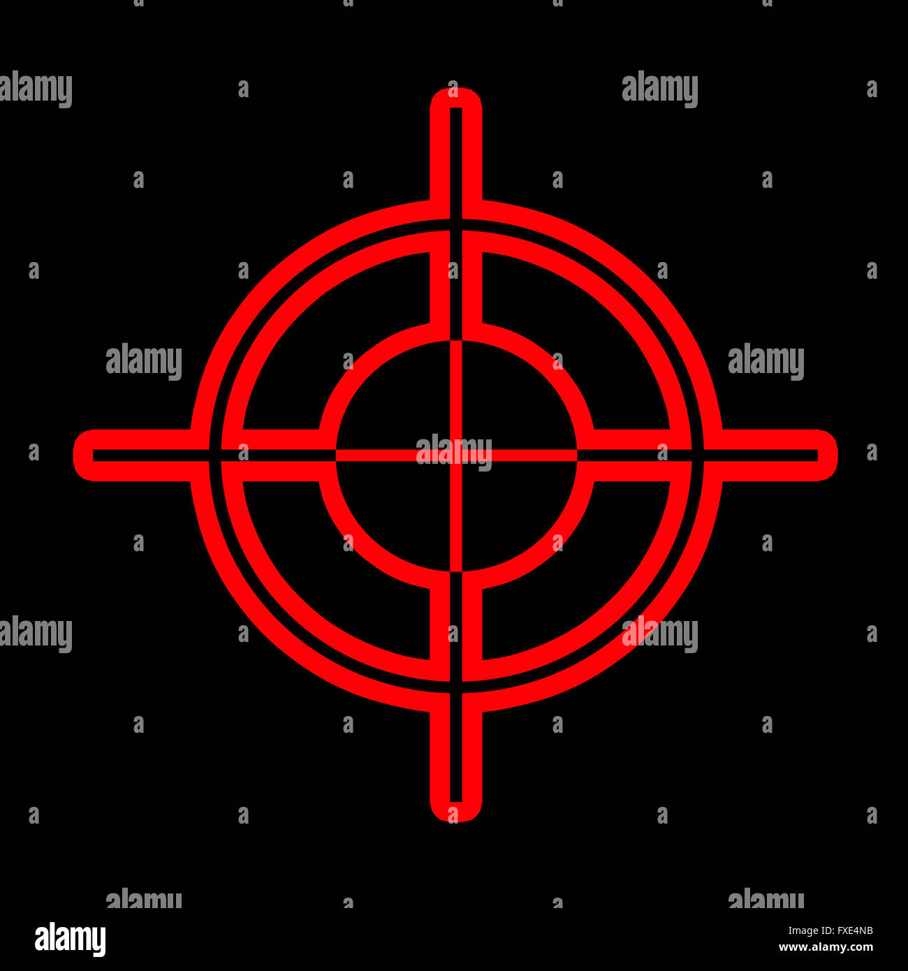 Target Icon Vector on black background Stock Photo - Alamy