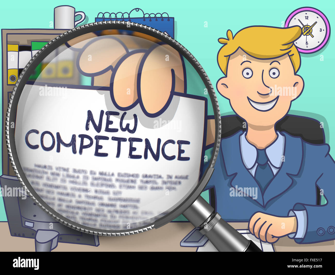 New Competence through Lens. Doodle Concept Stock Photo - Alamy