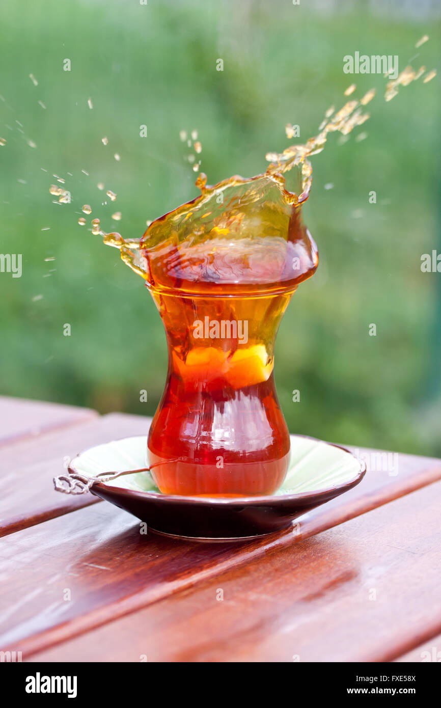 Turkish black tea Stock Photo - Alamy