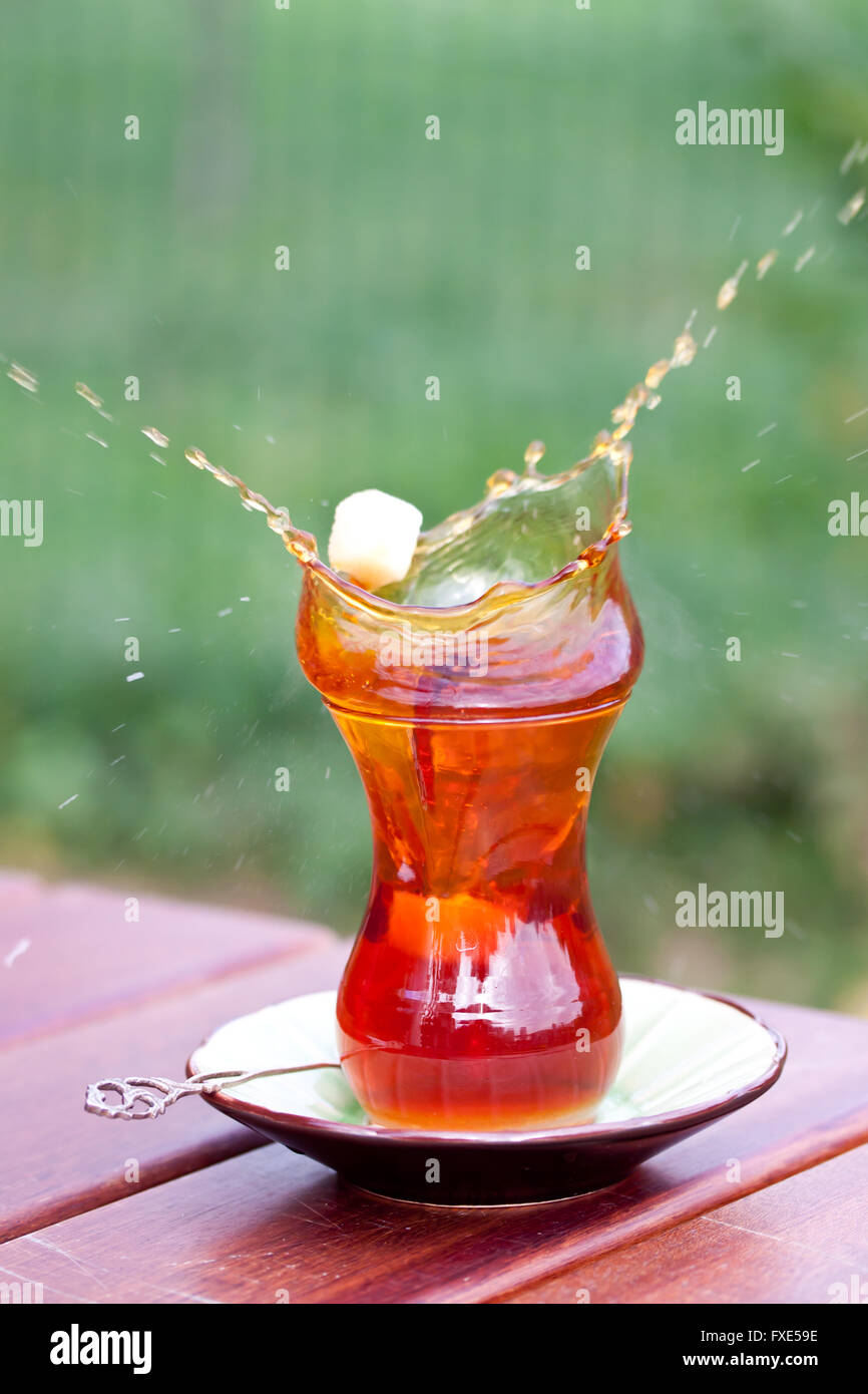Turkish black tea Stock Photo - Alamy