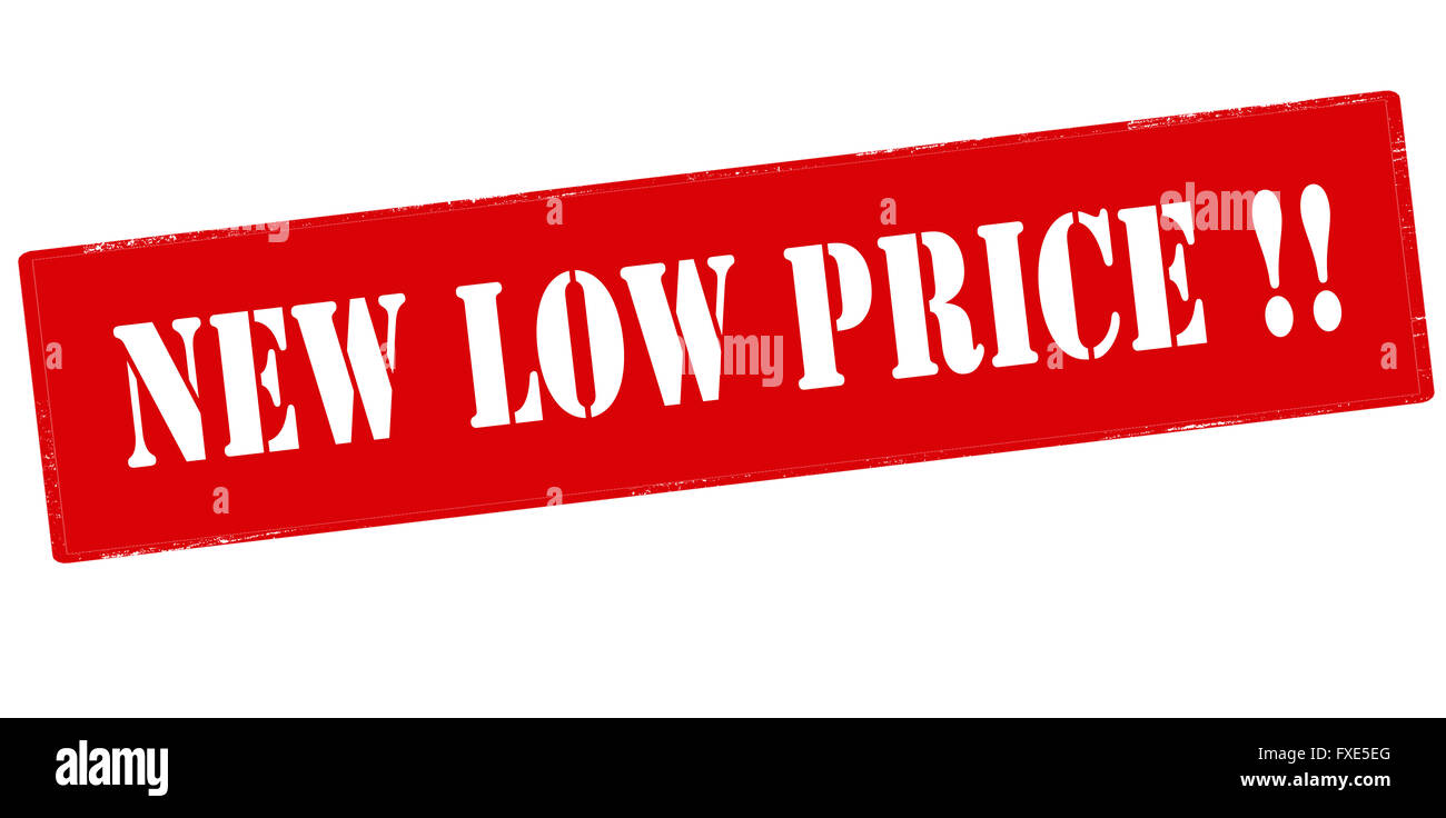 Rubber stamp with text new low price inside, vector illustration` Stock ...