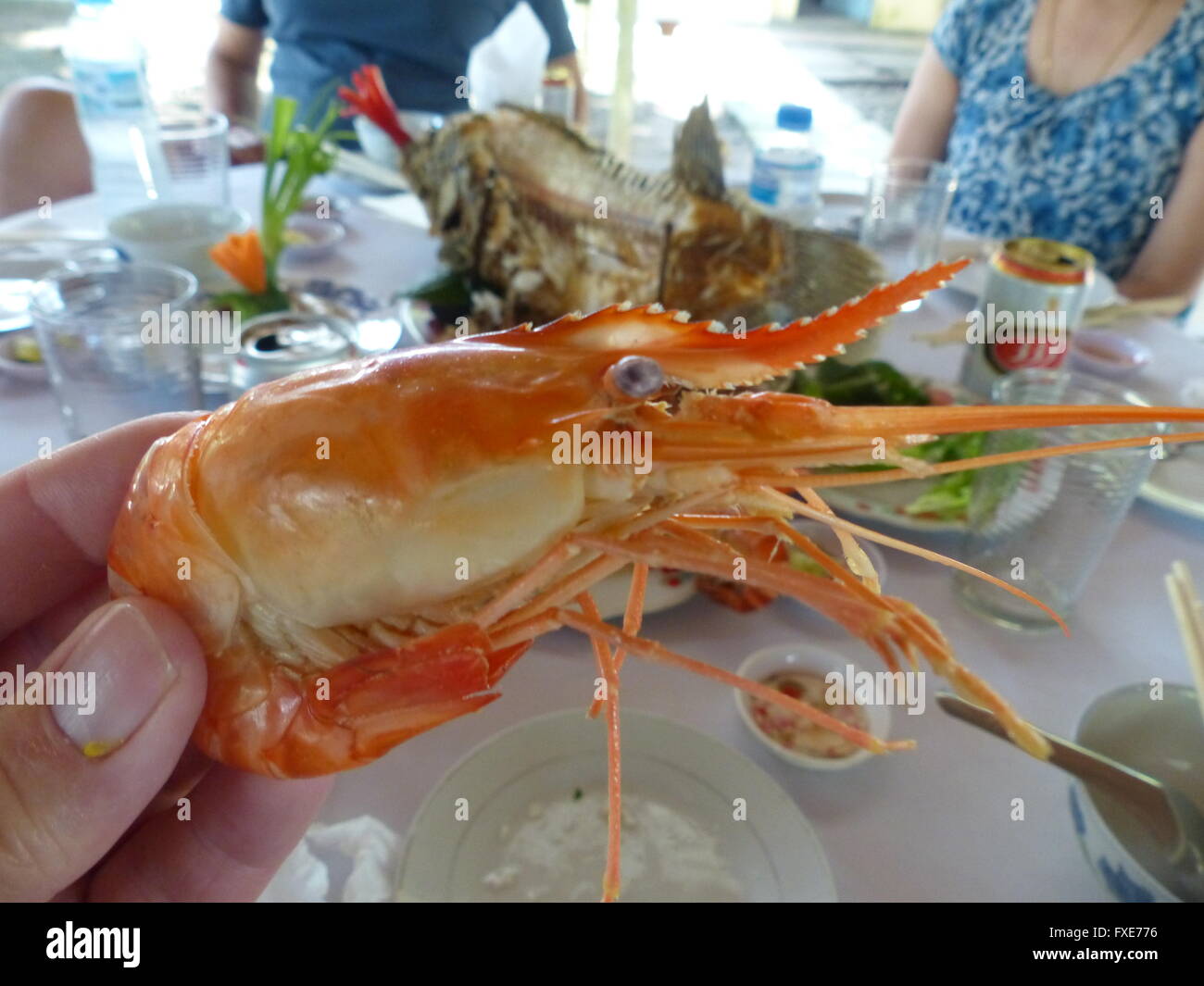 Mekong River Delta cooked crayfish ready for consumption Stock Photo ...