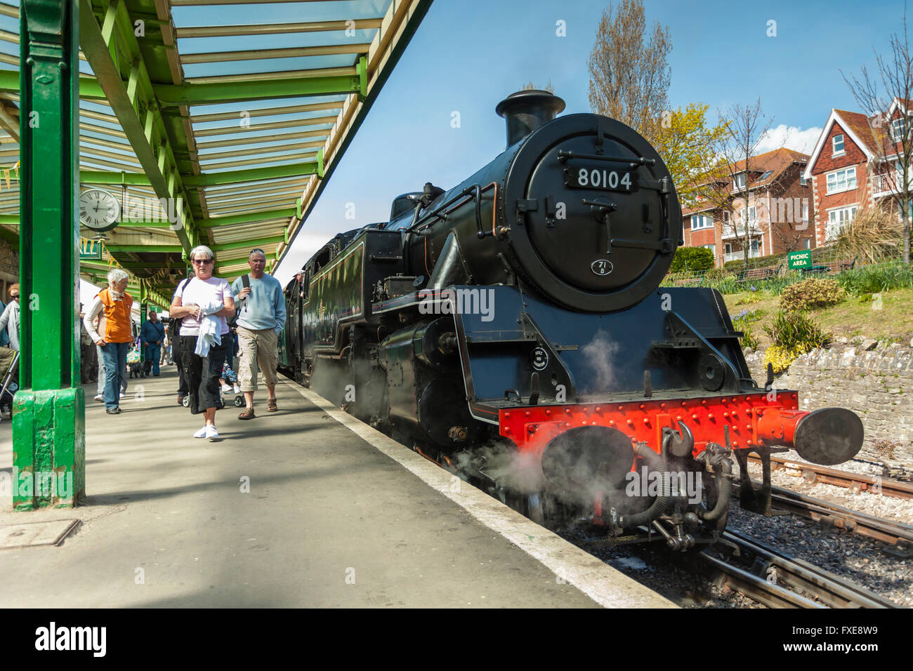 Steam train at Swanage station, Dorset, England Stock Photo - Alamy