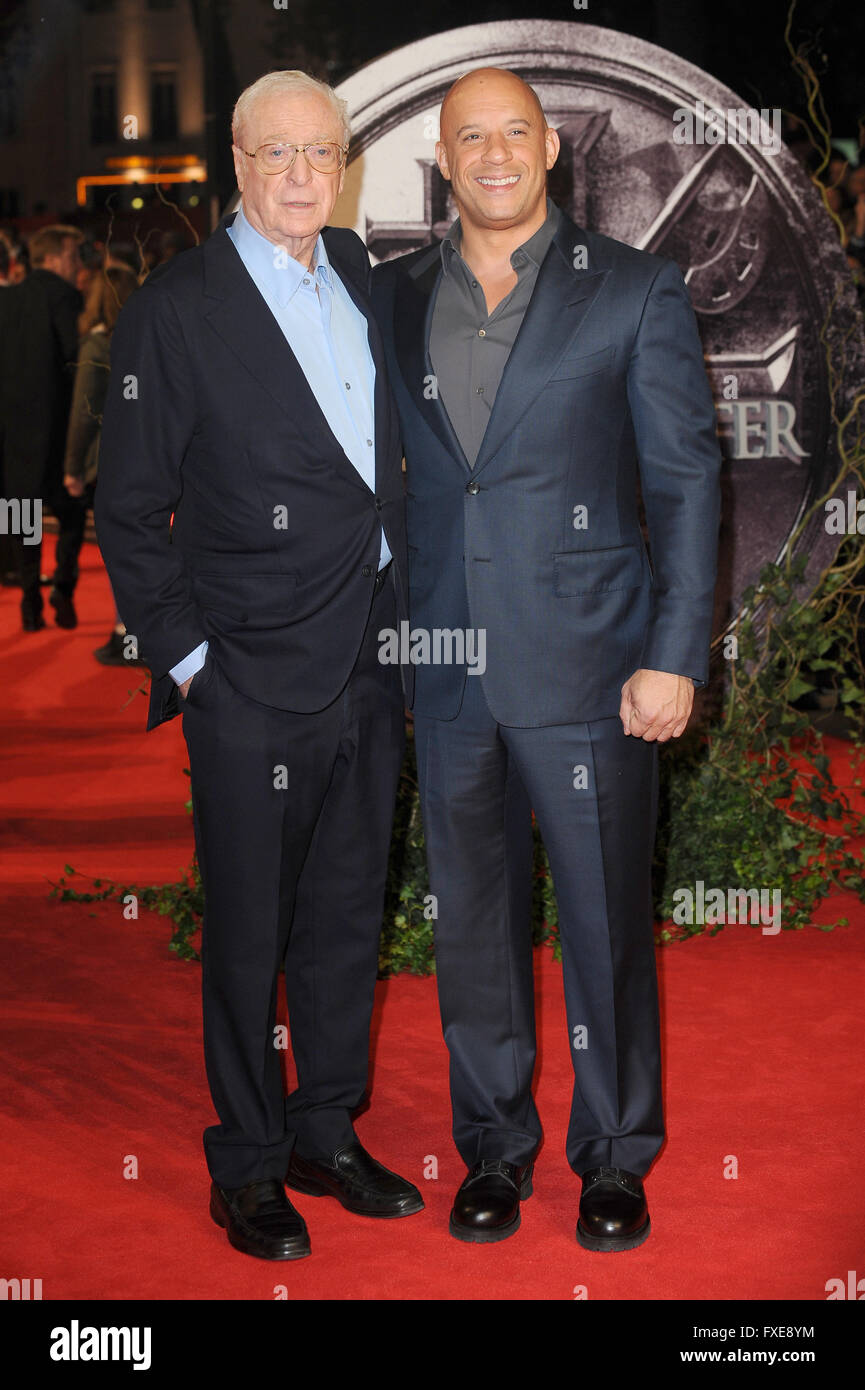 Michael Caine and Vin Diesel attend the UK Premiere of The Last Witch ...
