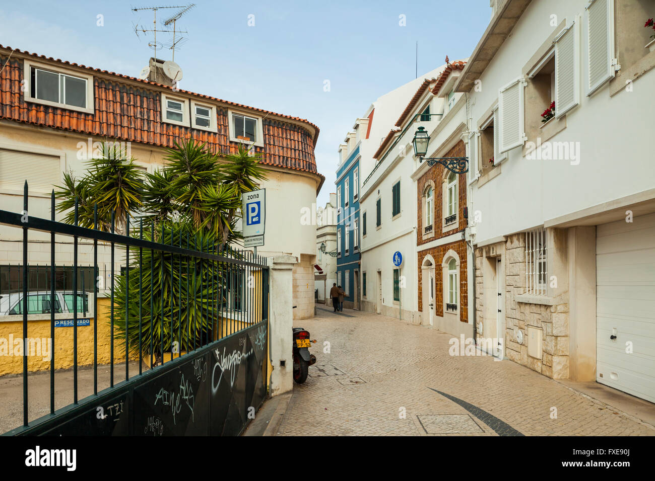 A street in Cascais, Portugal Stock Photo - Alamy