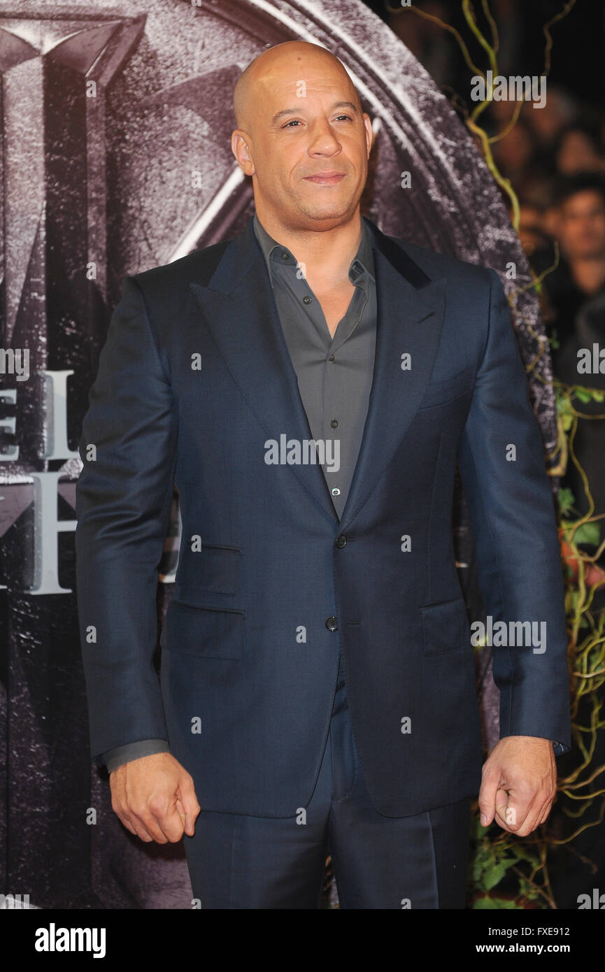 Vin Diesel attends the UK Premiere of The Last Witch Hunter at Empire ...