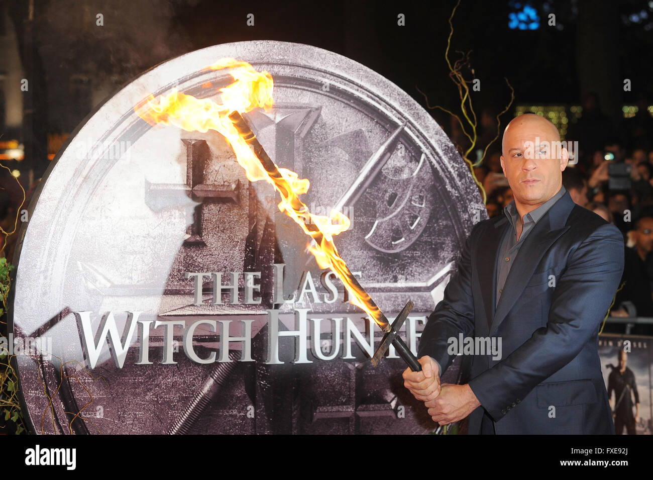 Vin Diesel attends the UK Premiere of The Last Witch Hunter at Empire ...