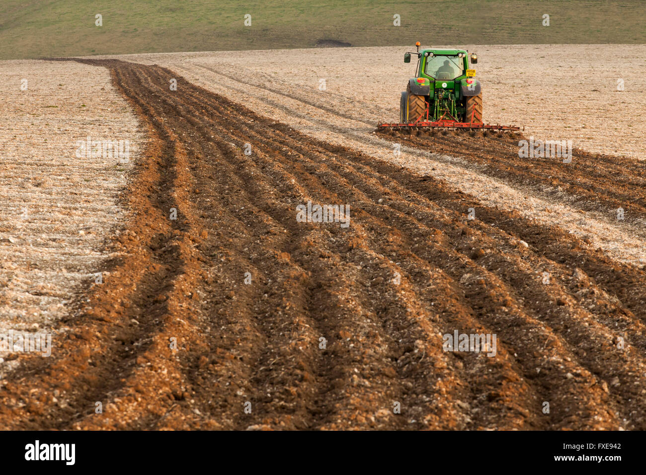 Ploughed field and tractor hi-res stock photography and images - Alamy