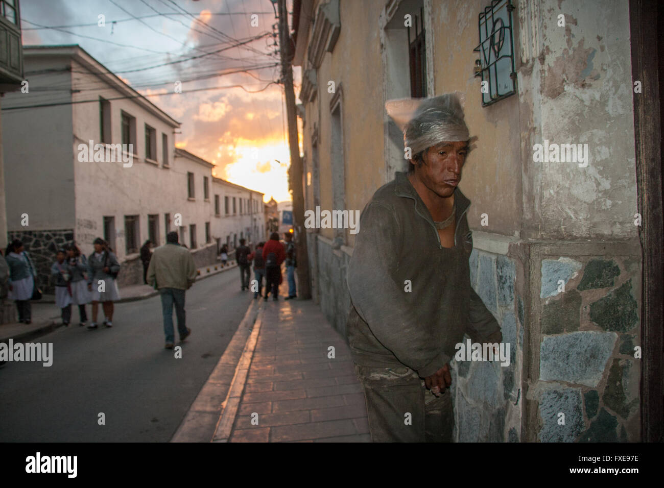 Poor man walking on street hi-res stock photography and images - Alamy
