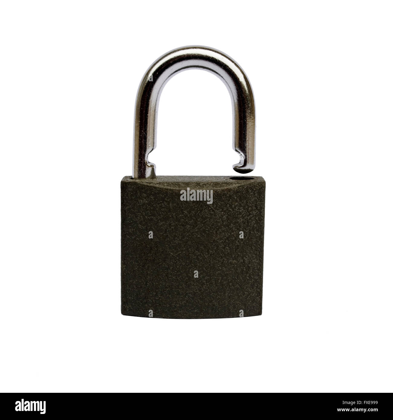 Unlocked Black padlock Stock Photo - Alamy