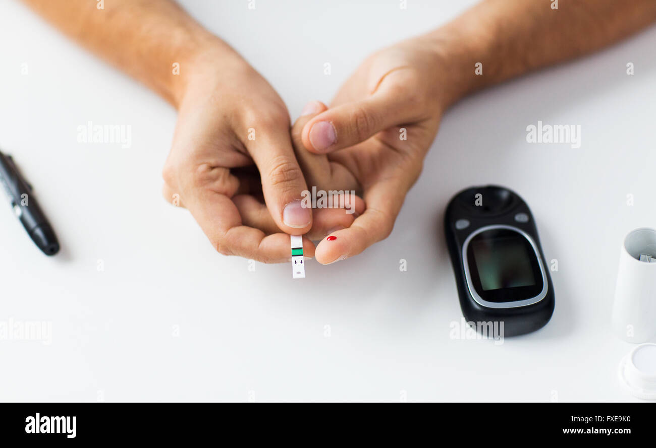Close up view glucometer hi-res stock photography and images - Alamy