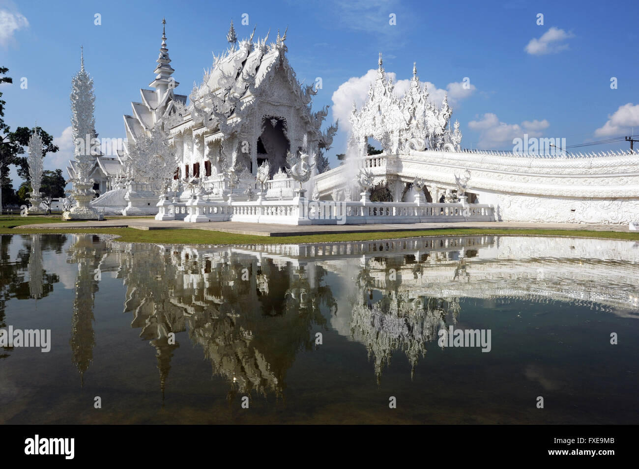 Wat Rong Khun temple at Chiang Rai on Thailand Stock Photo - Alamy