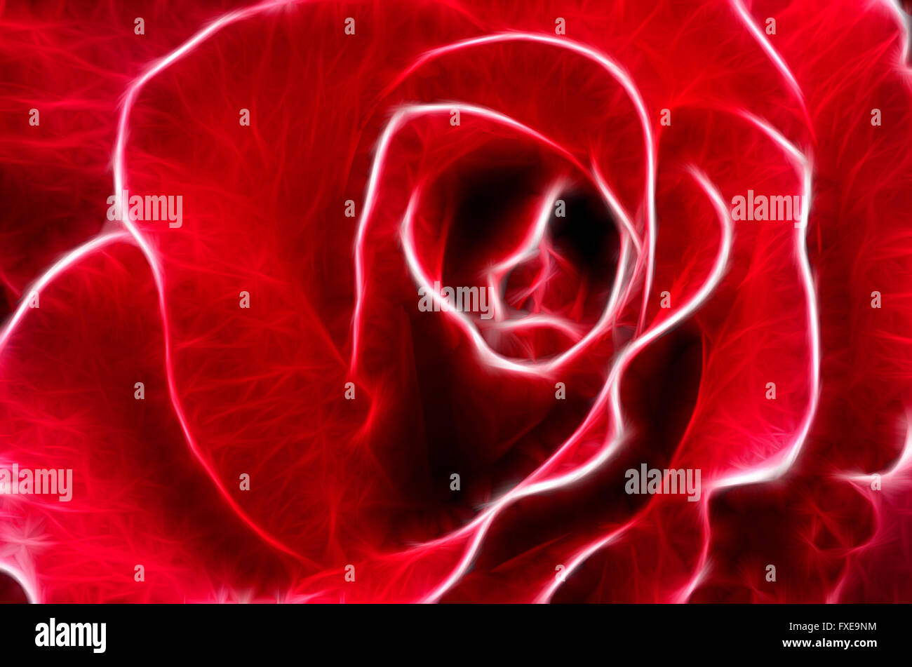 Red glowing flower hi-res stock photography and images - Alamy