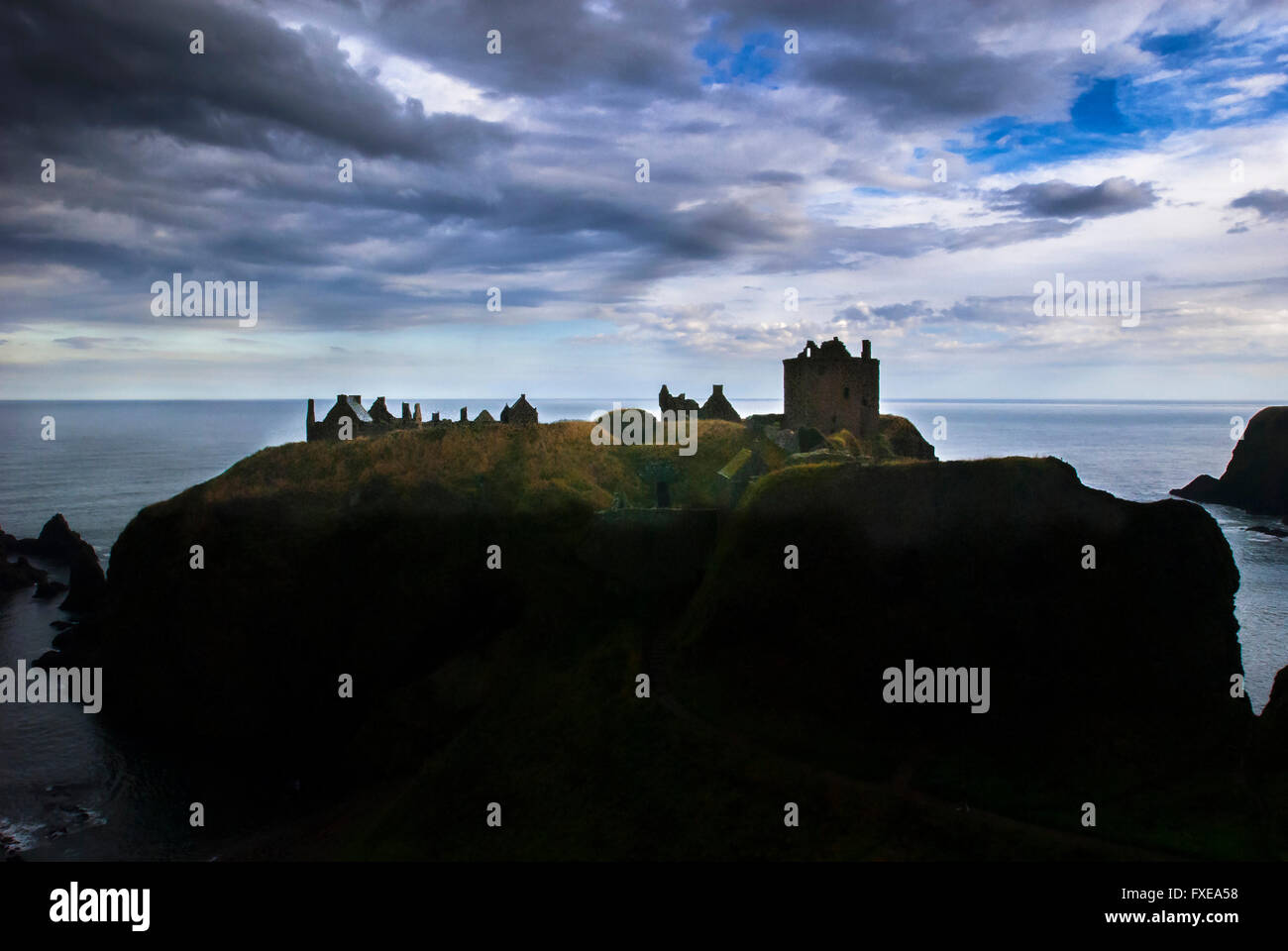 Dunottar castle near Stonehaven in Aberdeenshire. Scotland Stock Photo ...