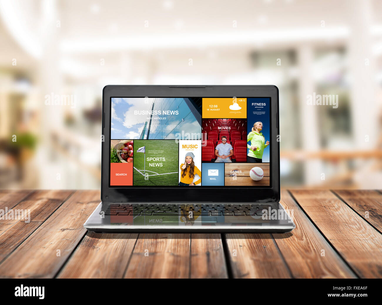 laptop computer with internet web pages on screen Stock Photo - Alamy