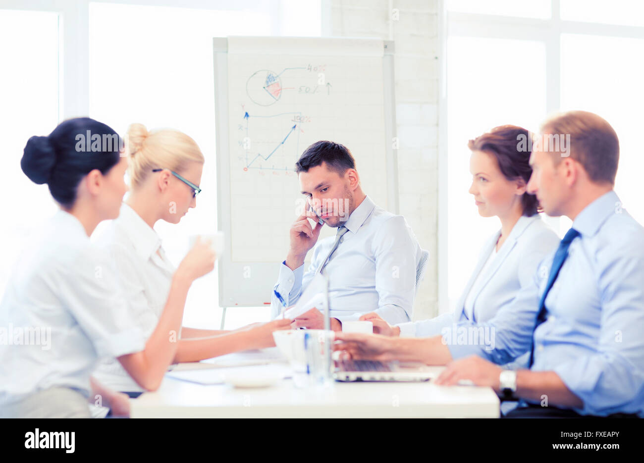 stressed male boss on business meeting Stock Photo - Alamy