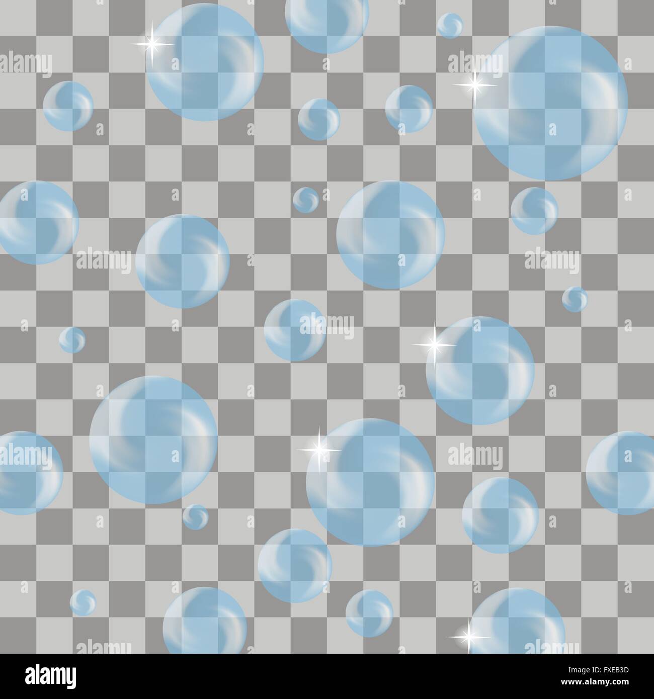 Set of Transparent Blue Soap Bubbles Stock Vector Image & Art - Alamy