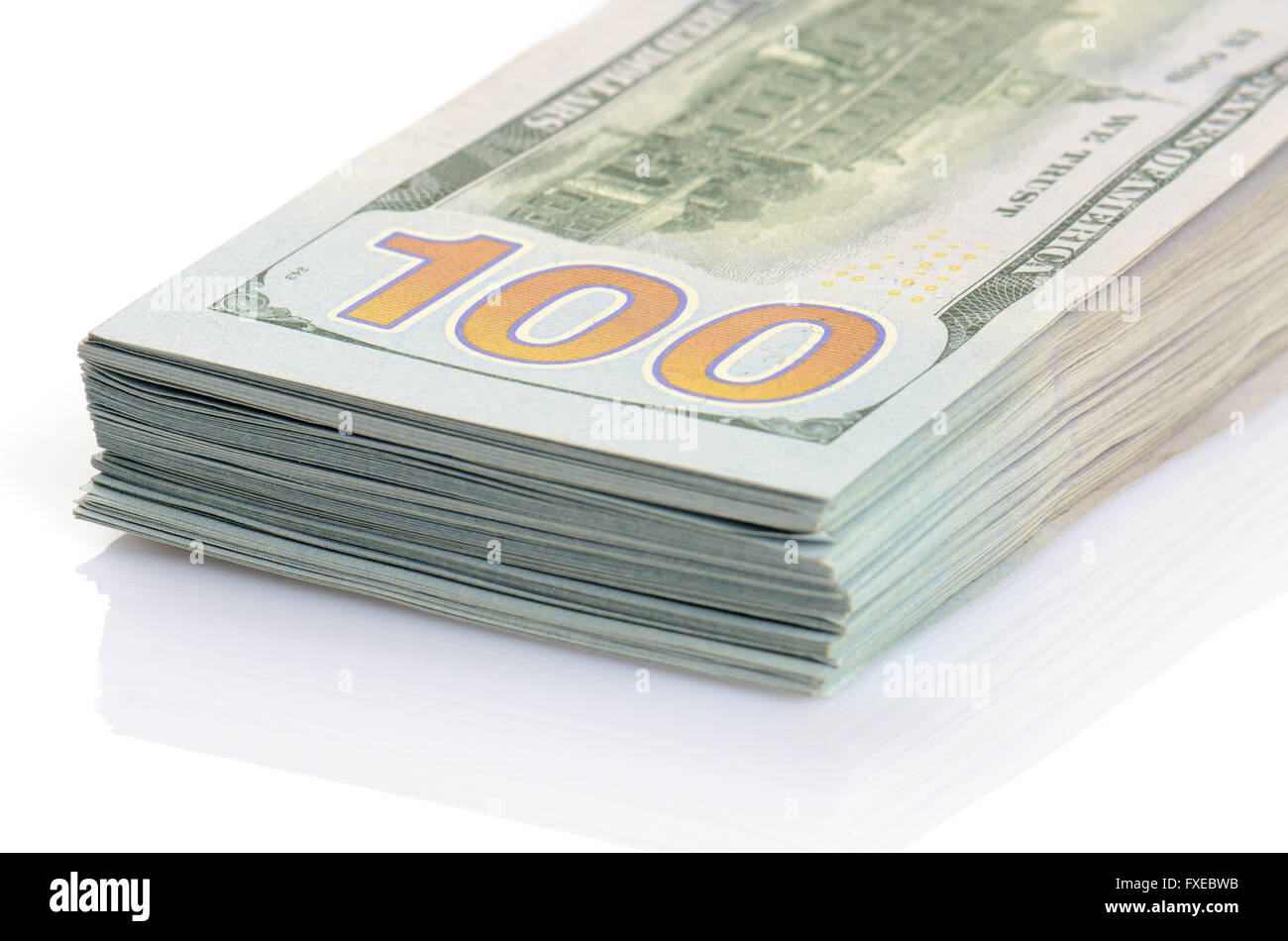 close up hundred dollars bank notes background Stock Photo - Alamy