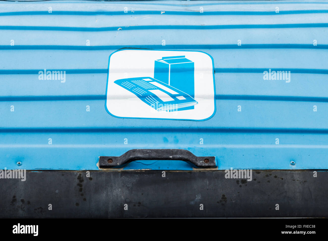 Blue bin cover Stock Photo - Alamy