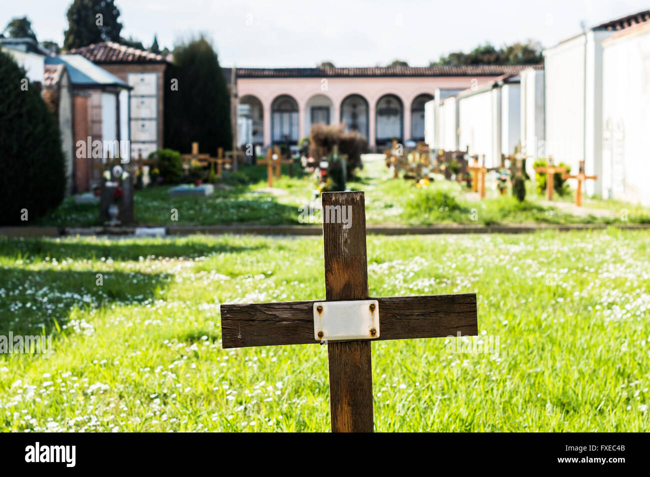 Cemetery Cross detail Stock Photo - Alamy