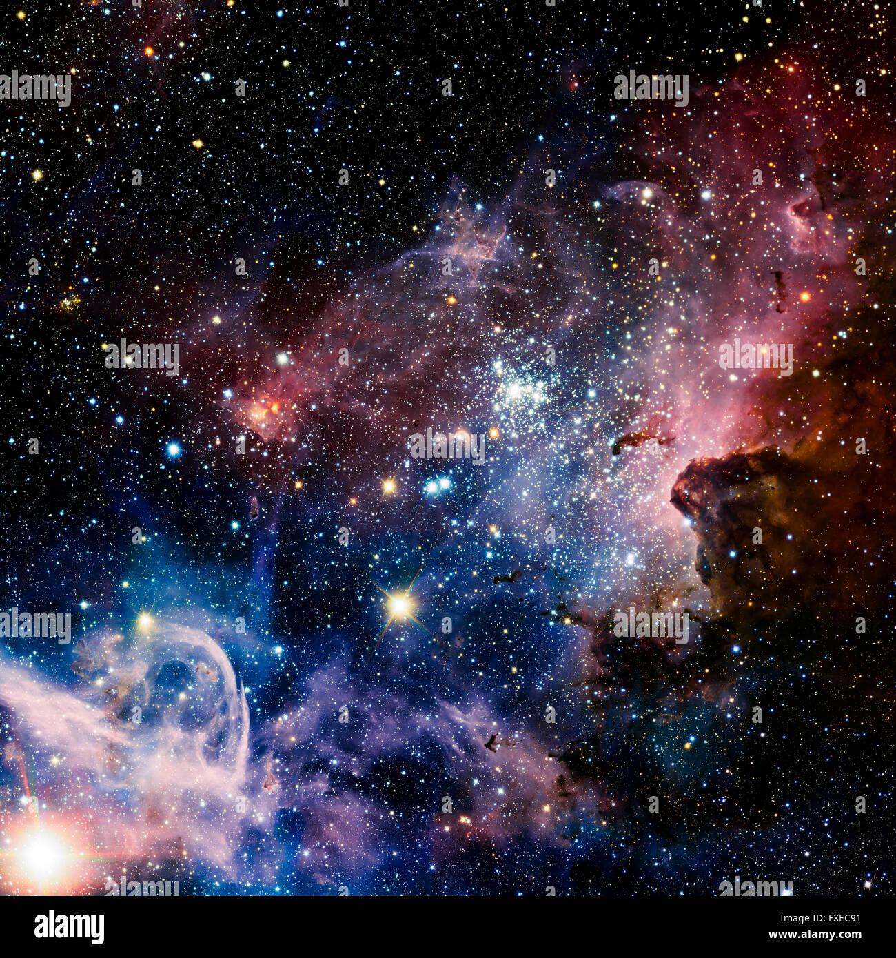 Stars nebula, beautiful and colorful explosive in space Stock Photo - Alamy